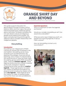 Orange Shirt Day - Learning Guide 7 Story Telling - Empowering the Spirit